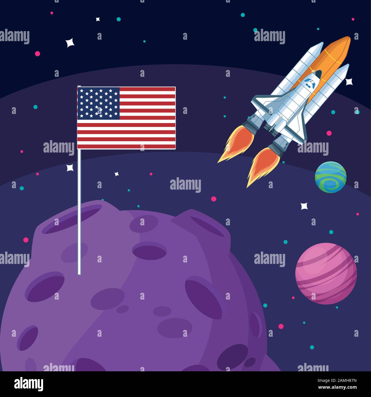 Nasa American Flag Clip Art