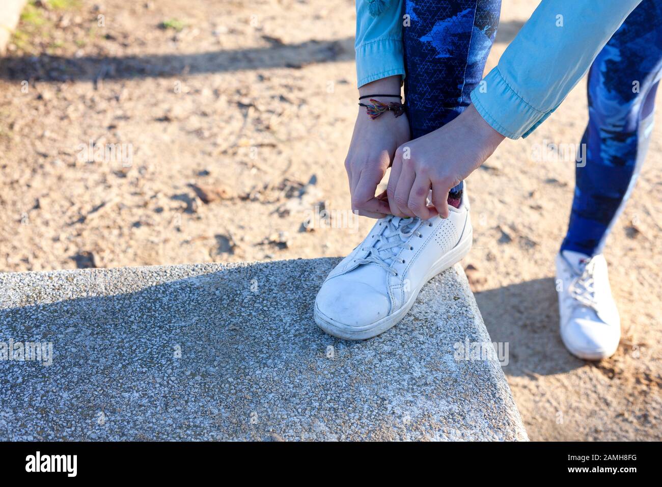 Untie shoelaces hi-res stock photography and images - Alamy