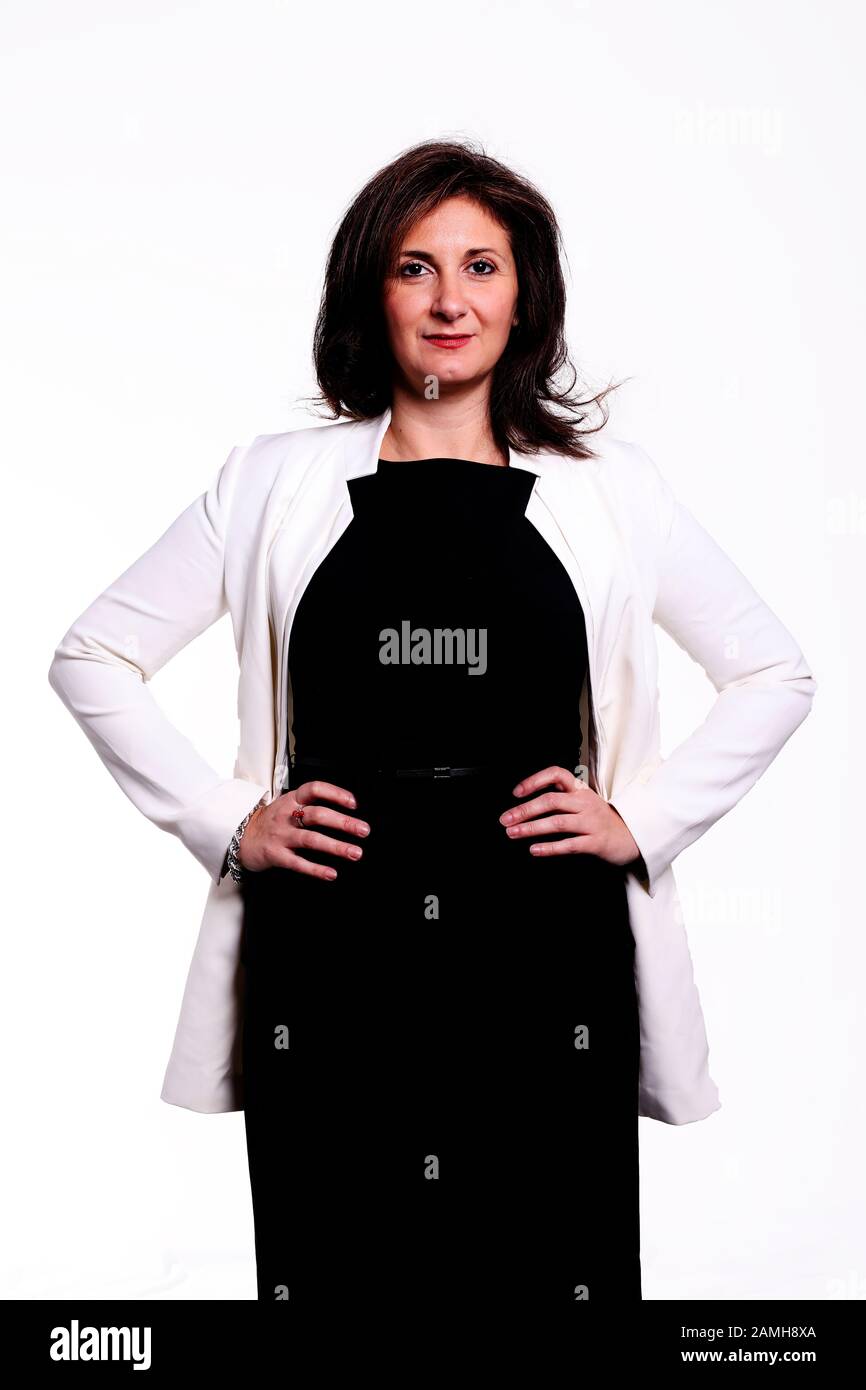 Beautiful confident woman with smiling expression Stock Photo - Alamy