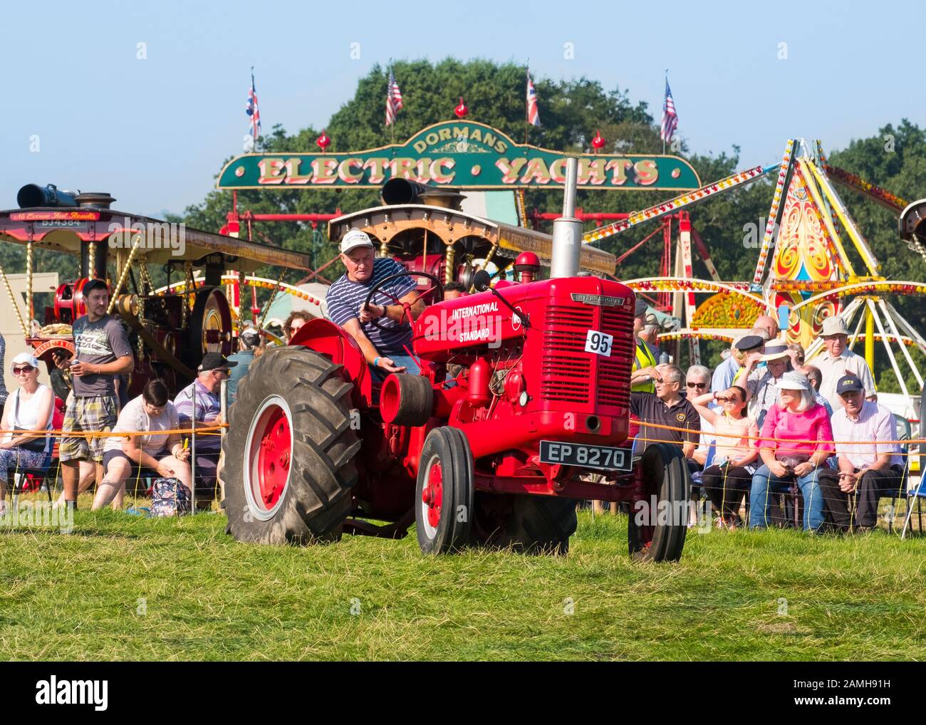Agricultural tractors on parade at 2019 Shrewsbury Steam Rally ...