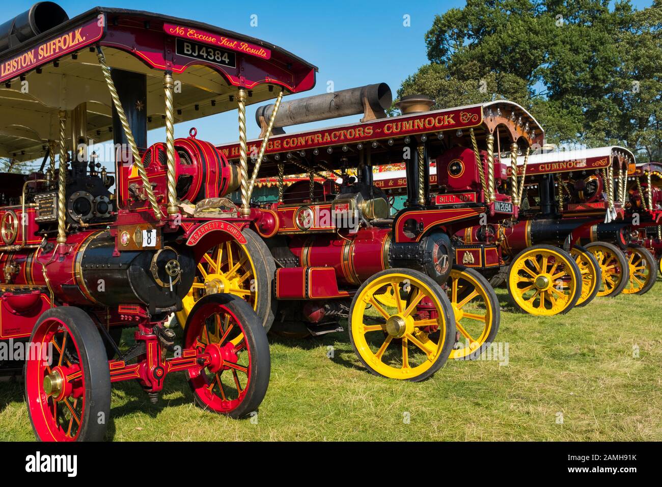 Traction engines on display at 2019 Shrewsbury Steam Rally, Shropshire ...