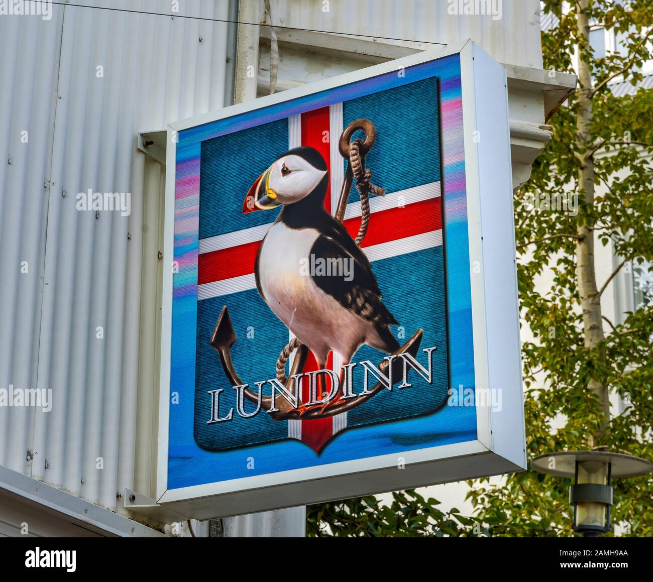 Puffin Sign Icelandic Store Main Shopping Street Reykjavik Iceland ...