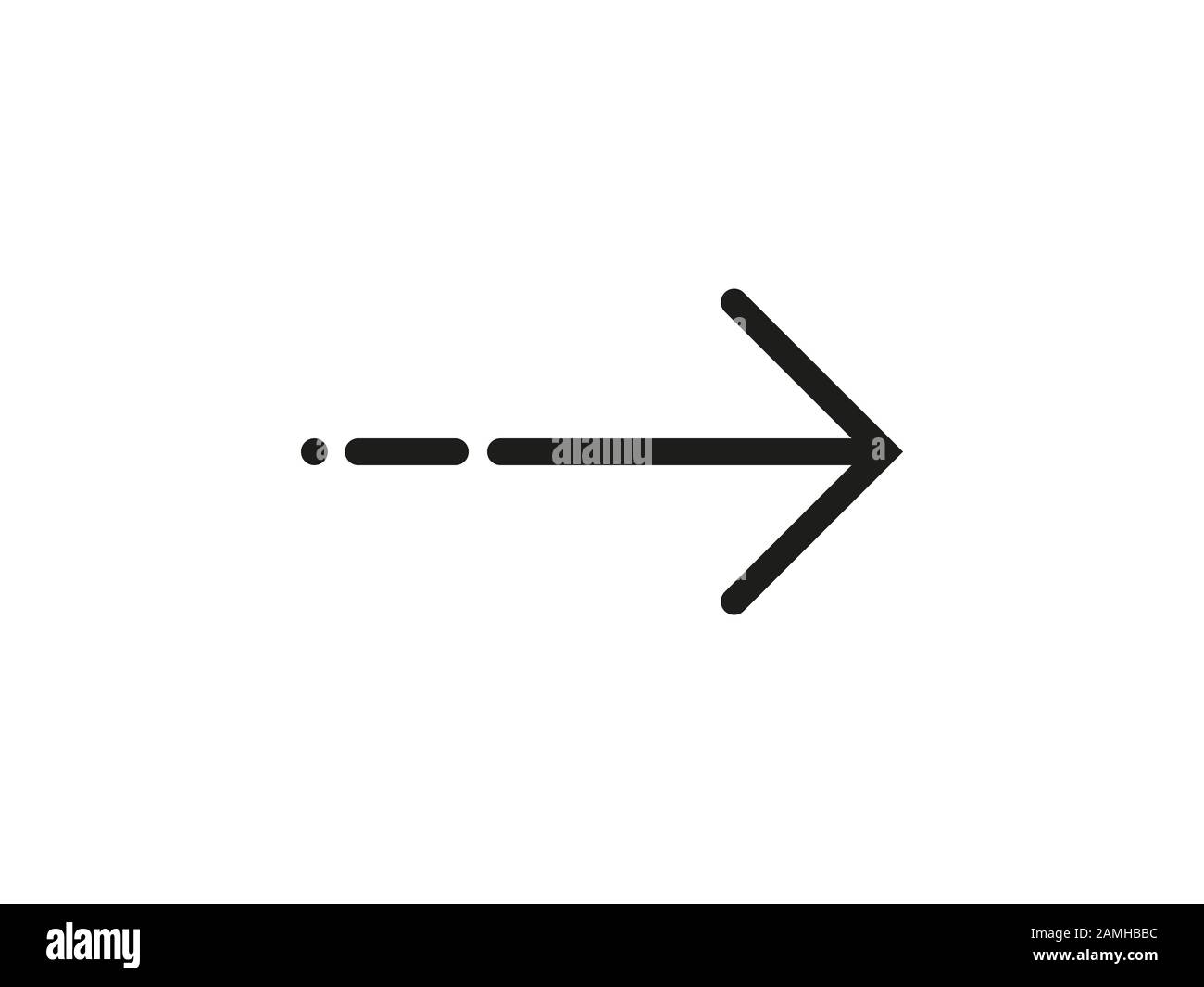 Arrow, dotted icon. Vector illustration, flat design Stock Vector Image ...
