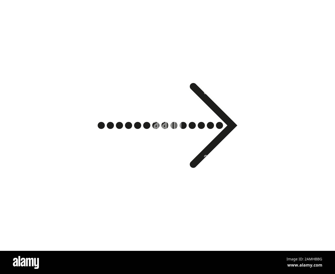 Dotted arrow symbol hi-res stock photography and images - Alamy