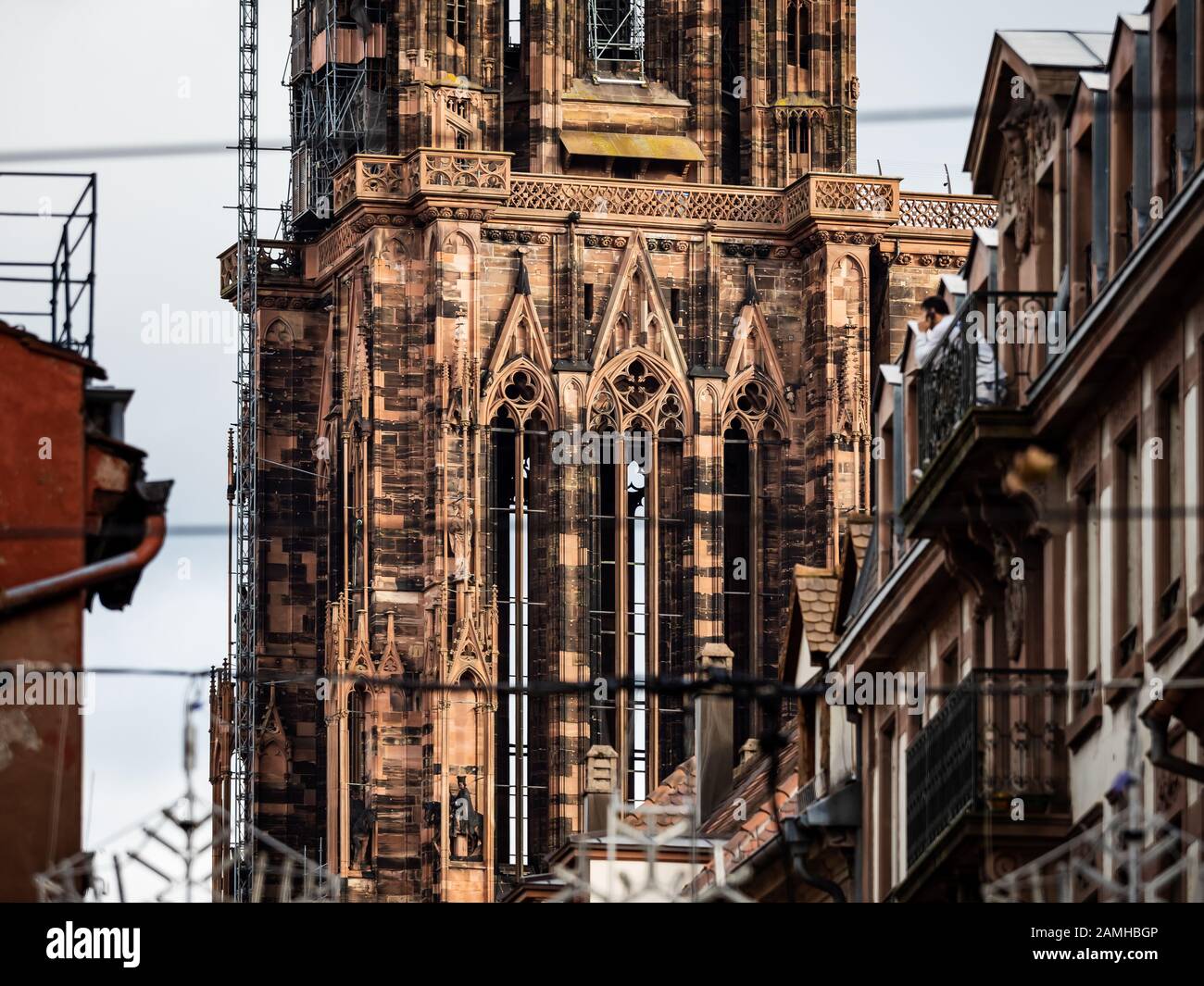 Details of the Strasbourg Cathedral. Architectural and sculptural ...