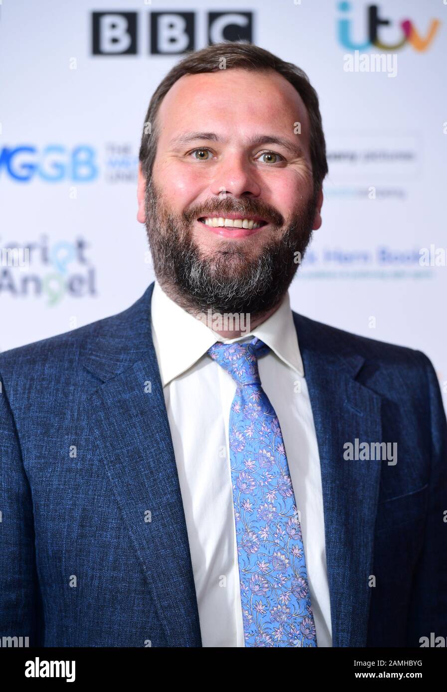 John Finnemore arrives at The Writers' Guild Awards 2020 held at the ...