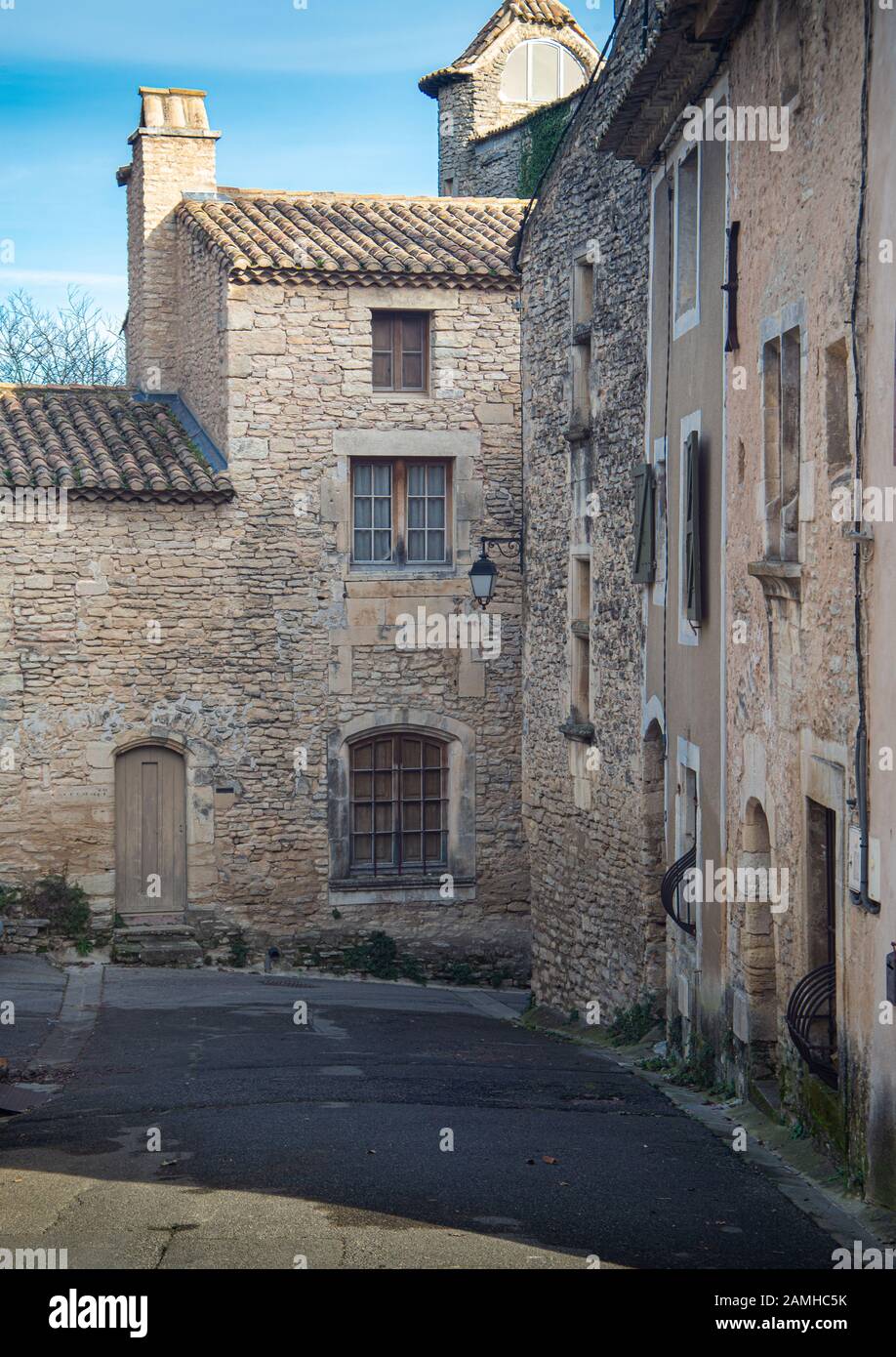 Street scene Goult ,provence , France.medieval hill top village.stone ...