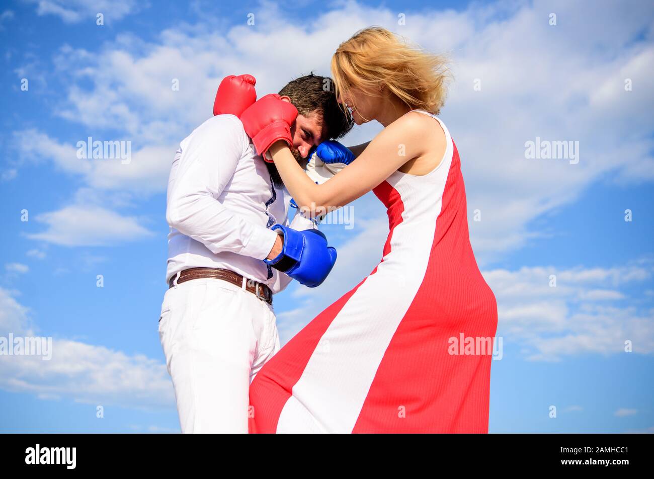 Girl confident in strength power. Struggle equality rights. Gender ...