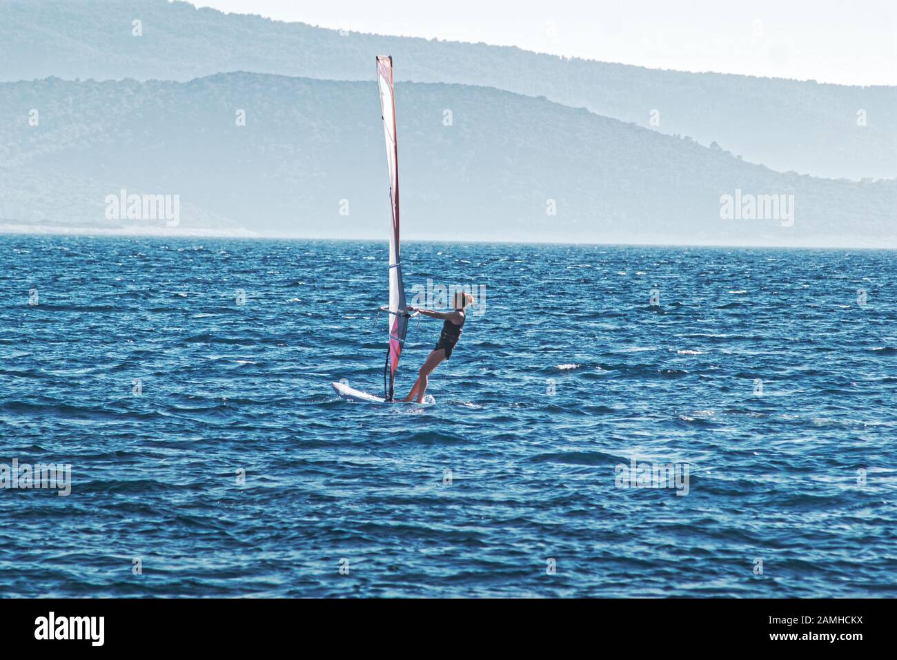 Windsurfing on sea hi-res stock photography and images - Alamy