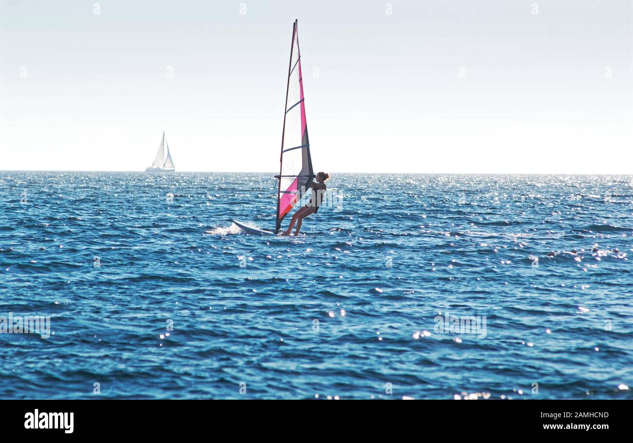 Windsurfing Woman High Resolution Stock Photography and Images - Alamy