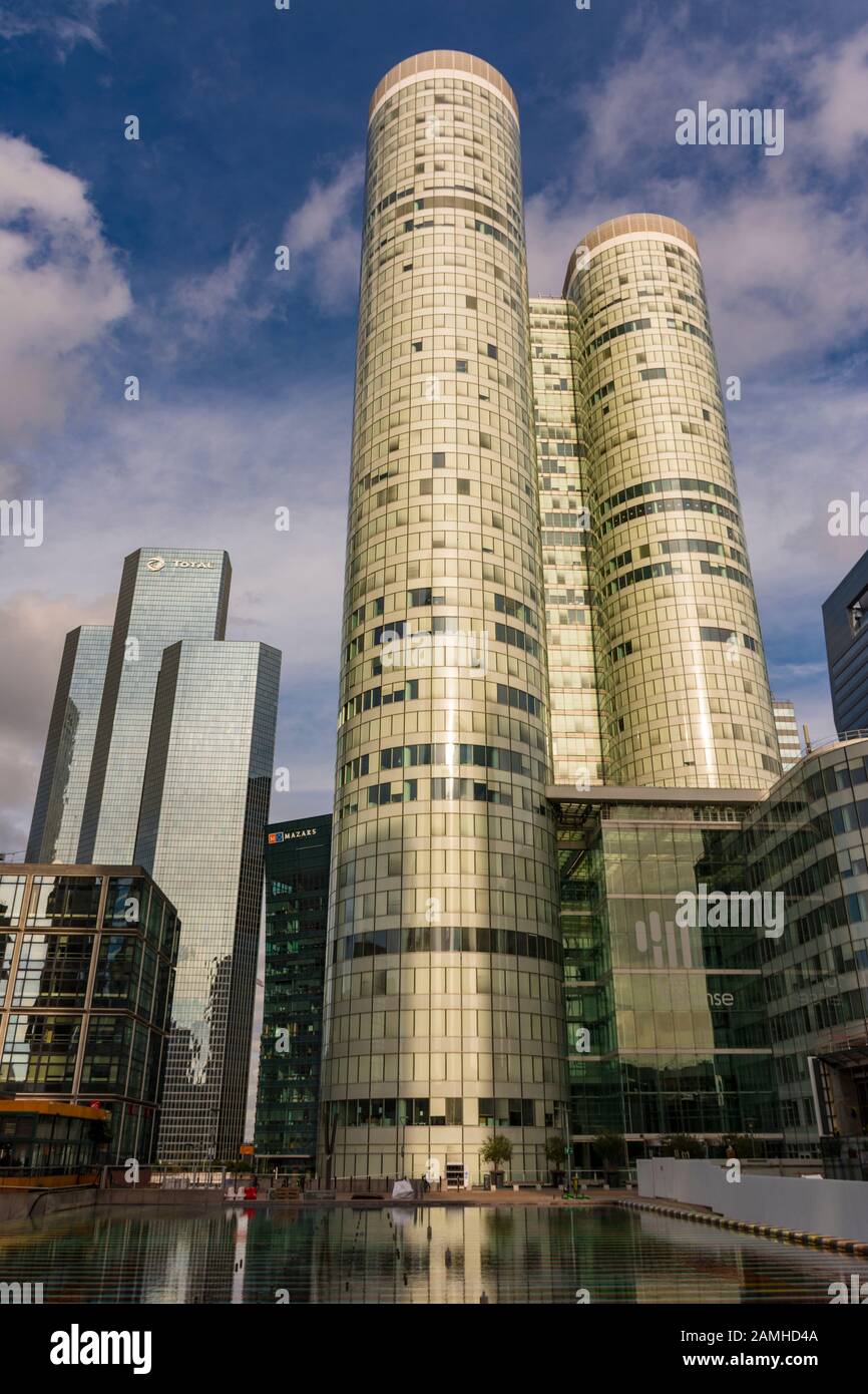 Courbevoie, France - November 9, 2019: La Defense Square. The Total ...
