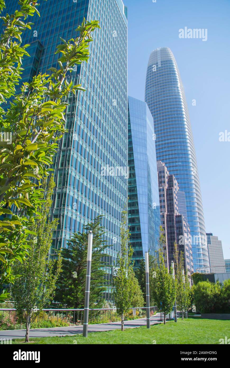 Colorful skyscrapers office buildings hi-res stock photography and ...