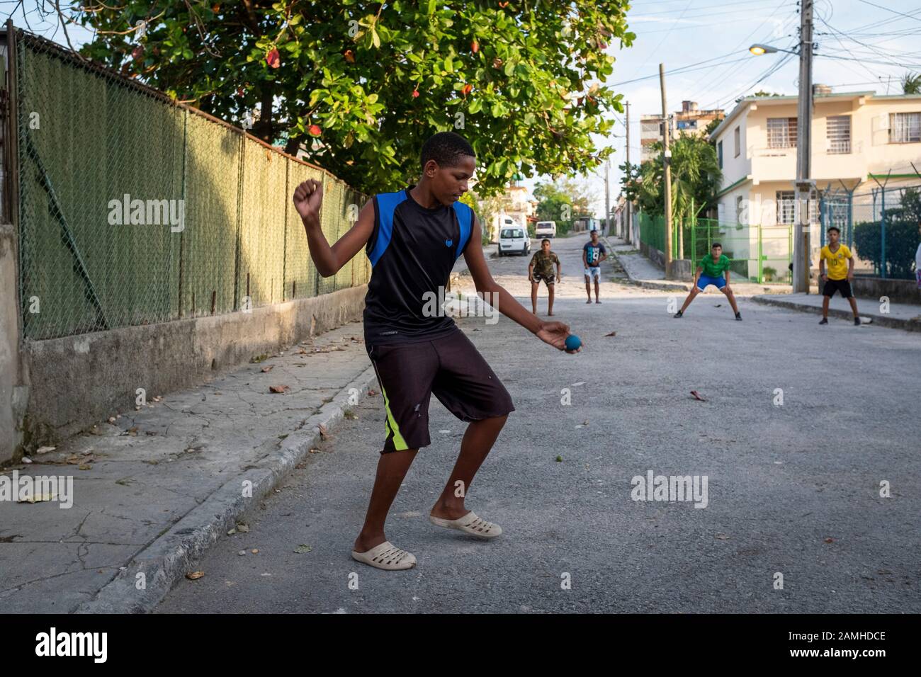 Cuban boys in street Stock Photo - Alamy