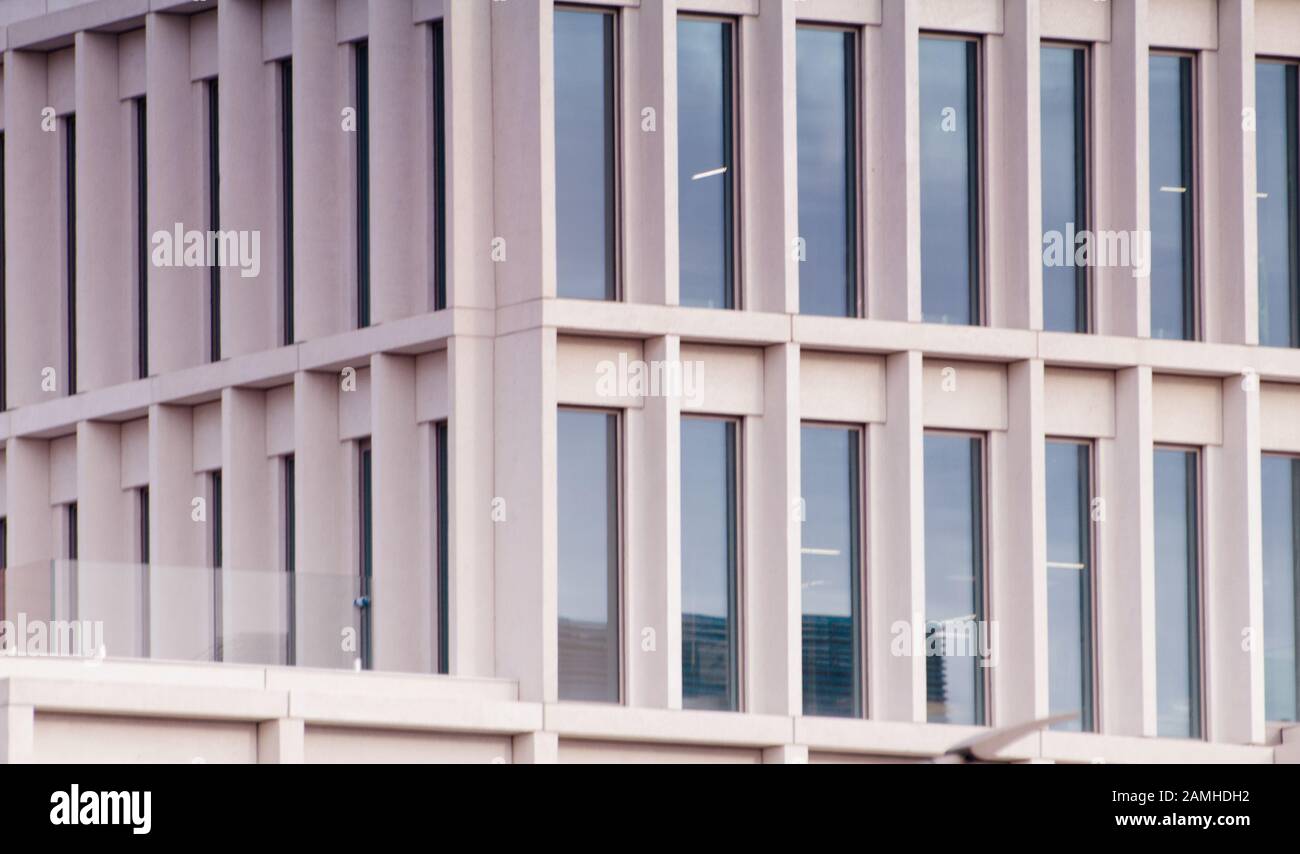 Geometric pattern from part of building facade. Modern architecture of ...