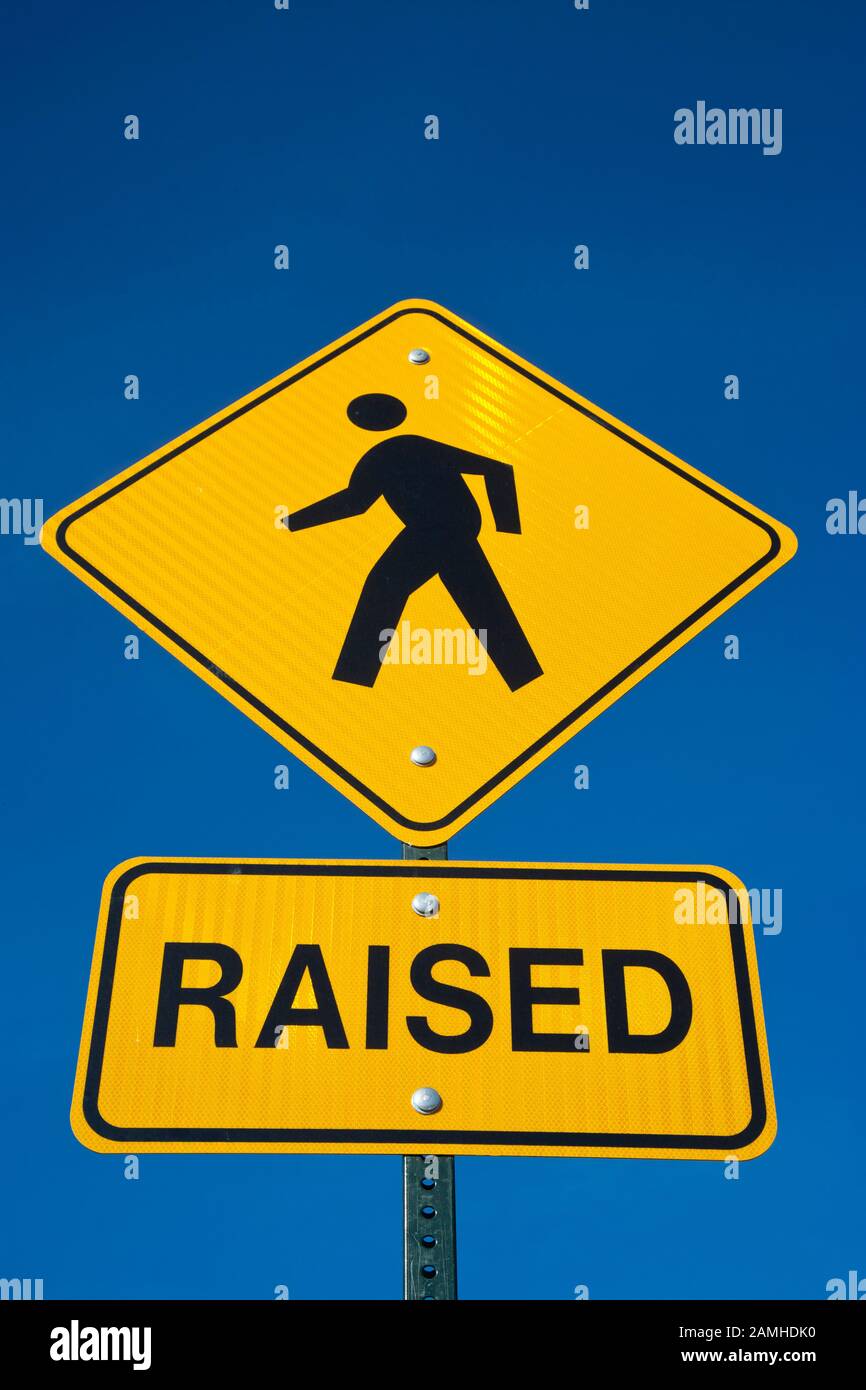 Raised sign with person in Phoenix, Arizona, USA Stock Photo - Alamy
