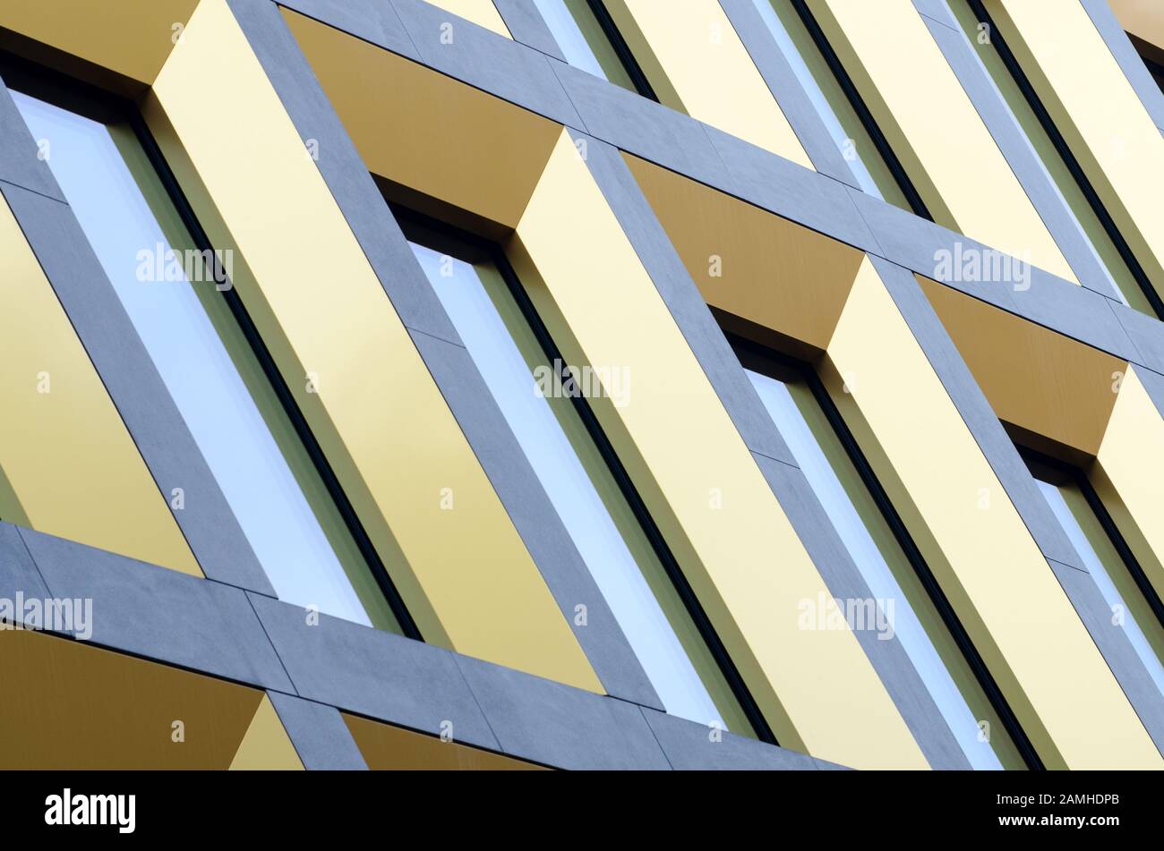 Geometric pattern from part of building facade. Modern architecture of ...