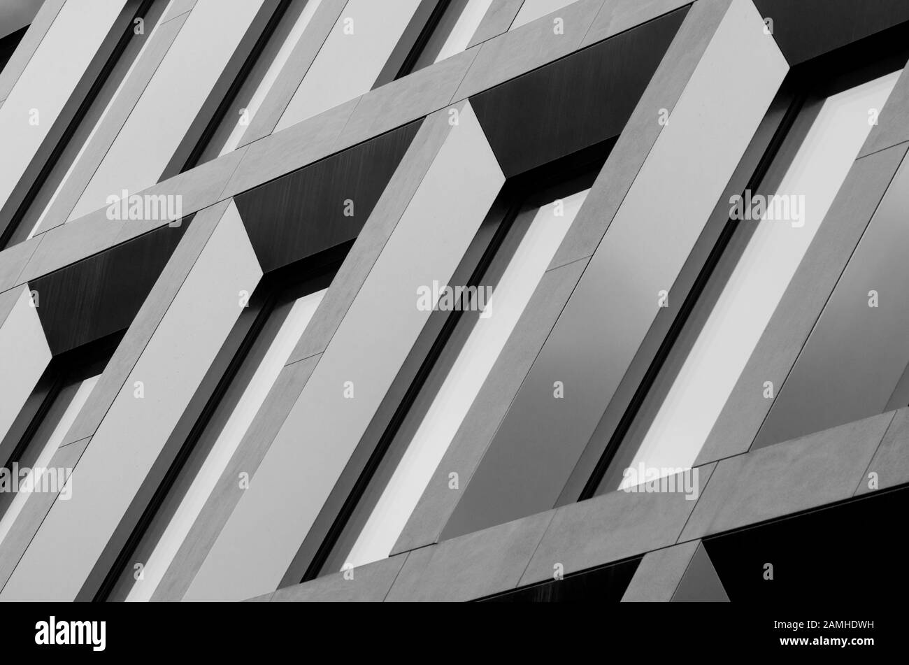 Geometric pattern from part of building facade. Modern architecture of ...