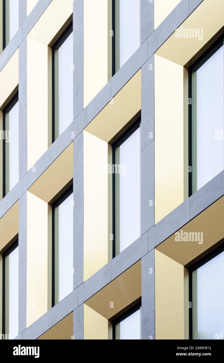 Geometric pattern from part of building facade. Modern architecture of ...