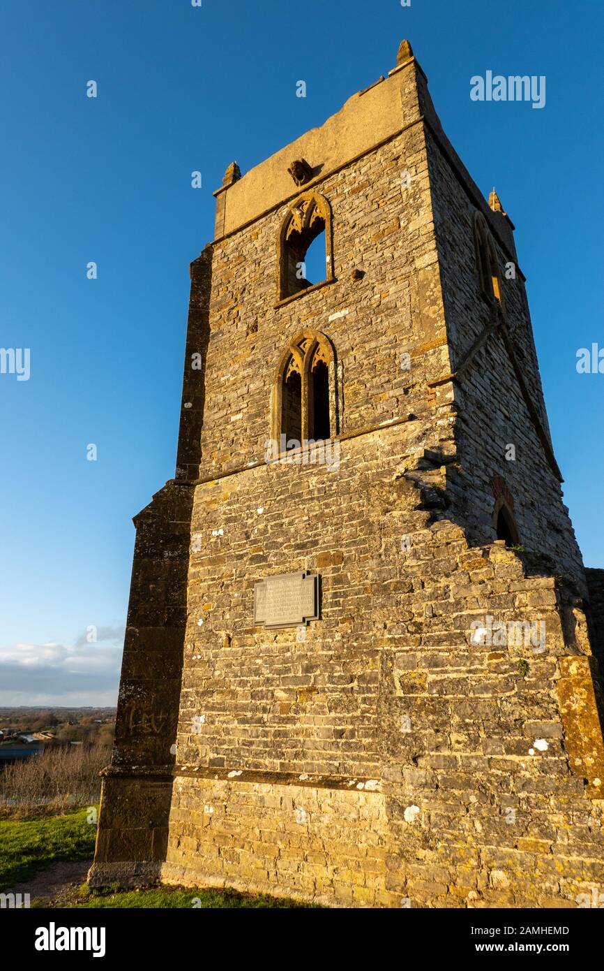 Burrow Mump, Burrowbridge, Somerset, UK Stock Photo - Alamy
