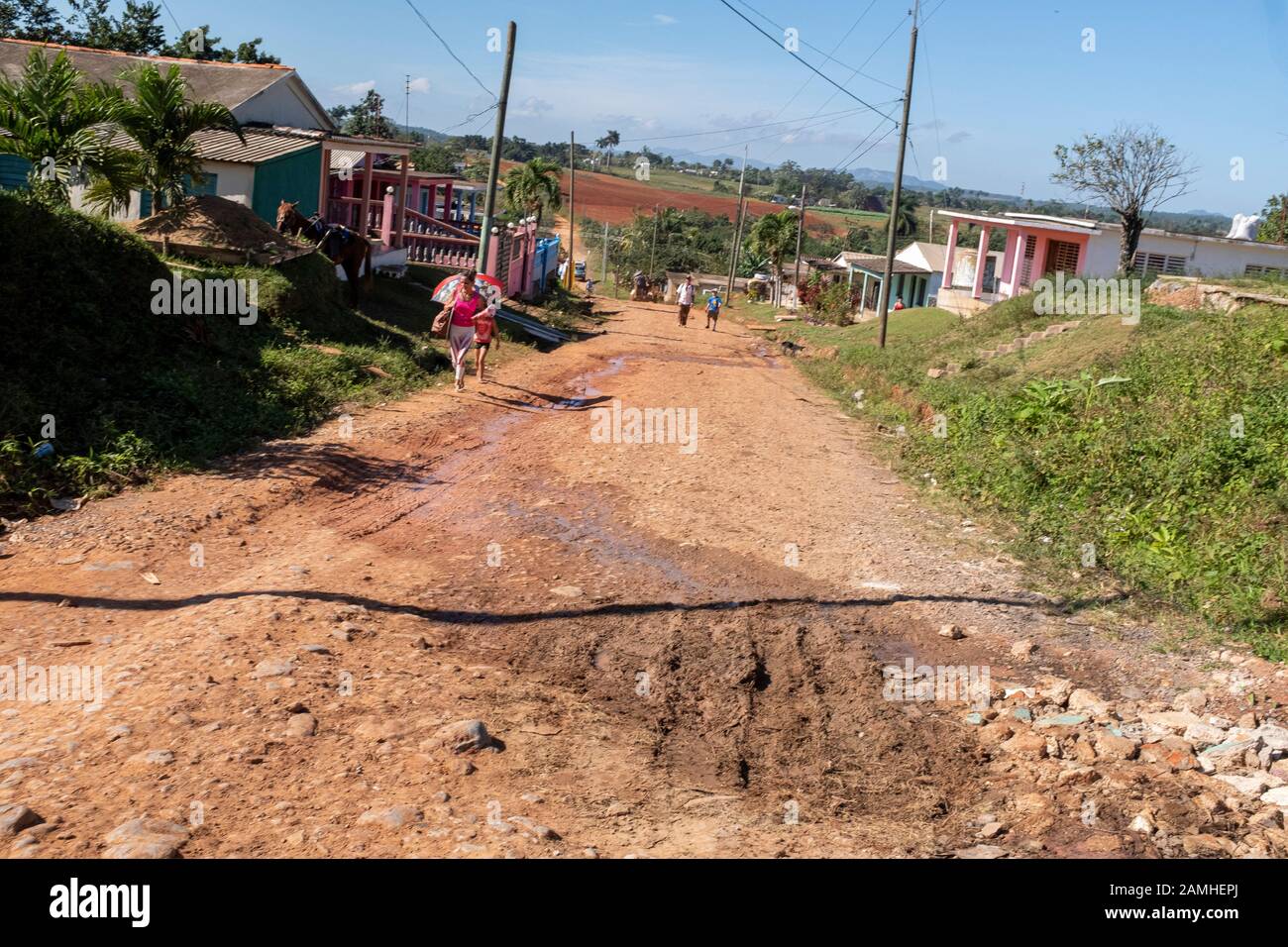 Small town, rural Cuba Stock Photo - Alamy