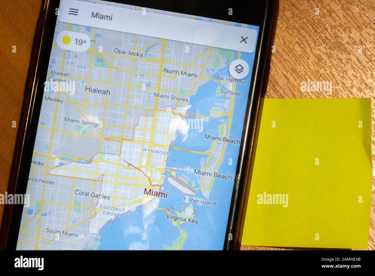 Map of miami hi-res stock photography and images - Alamy