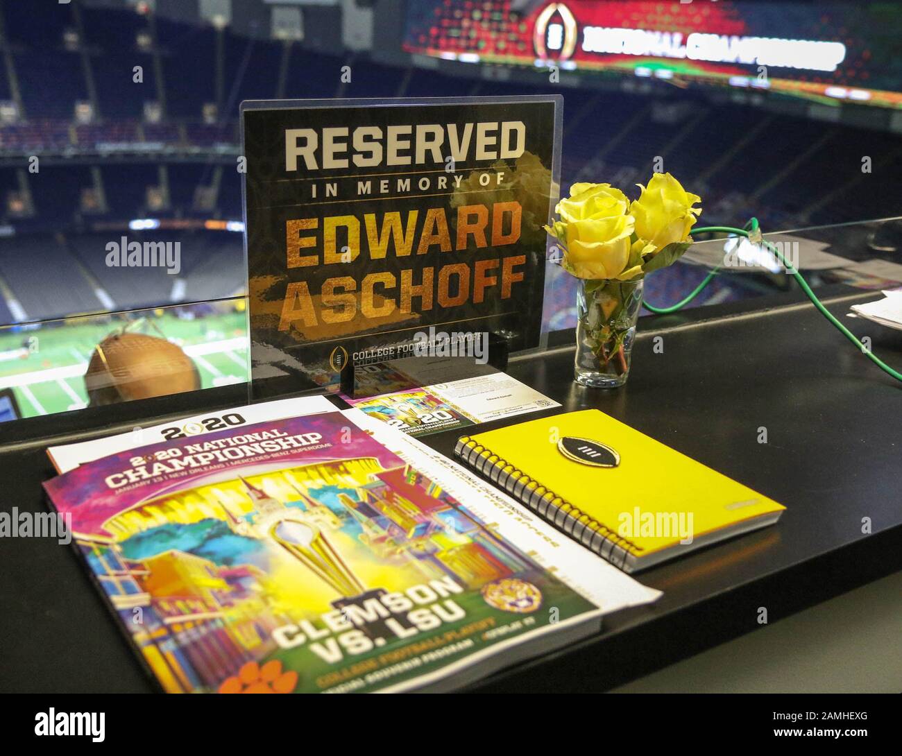 New Orleans, LA, USA. 13th Jan, 2020. A spot in the press box is ...