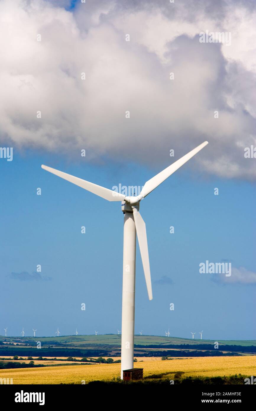 Wind turbines in cornwall england hi-res stock photography and images ...