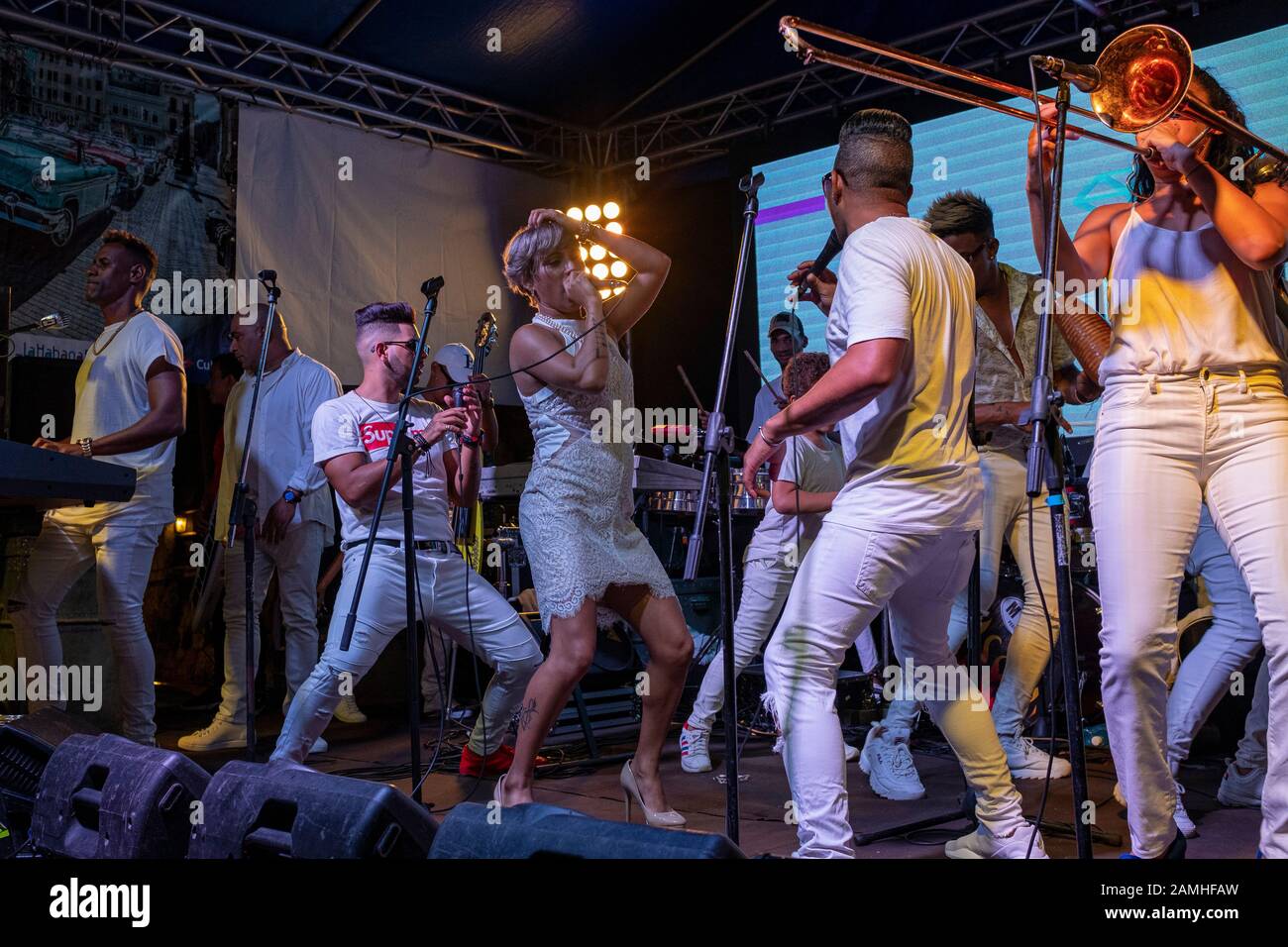 Cuban band in Vedado Stock Photo - Alamy