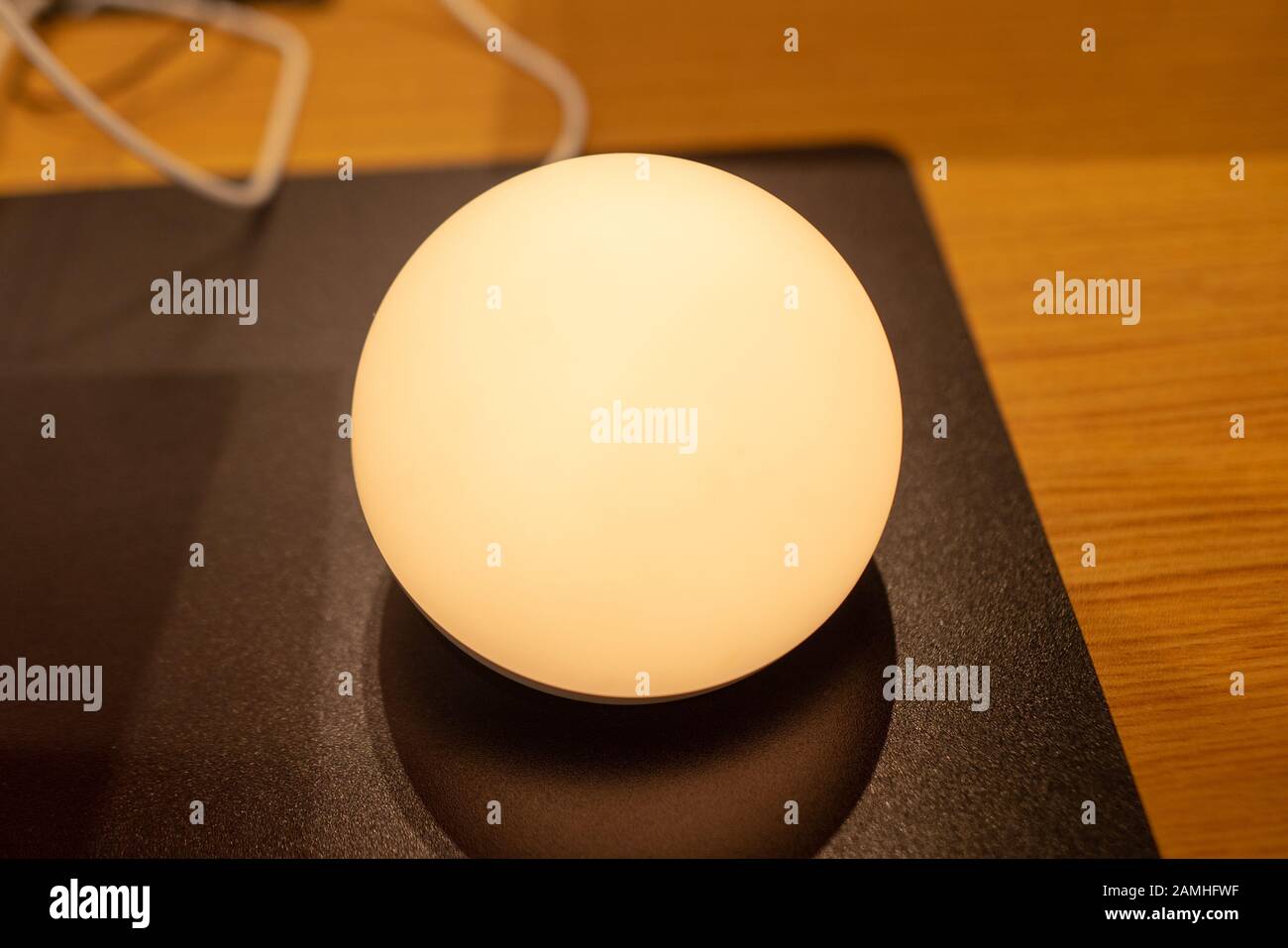 Close up of the amazon echo glow hi-res stock photography and images ...