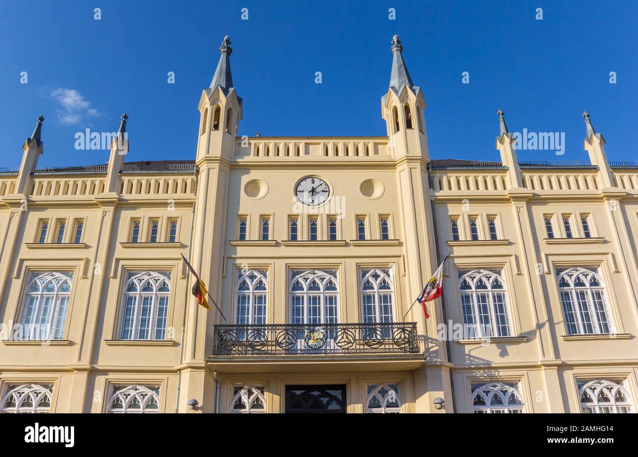 Facade of the historic town hall of Butzow, Germany Stock Photo - Alamy