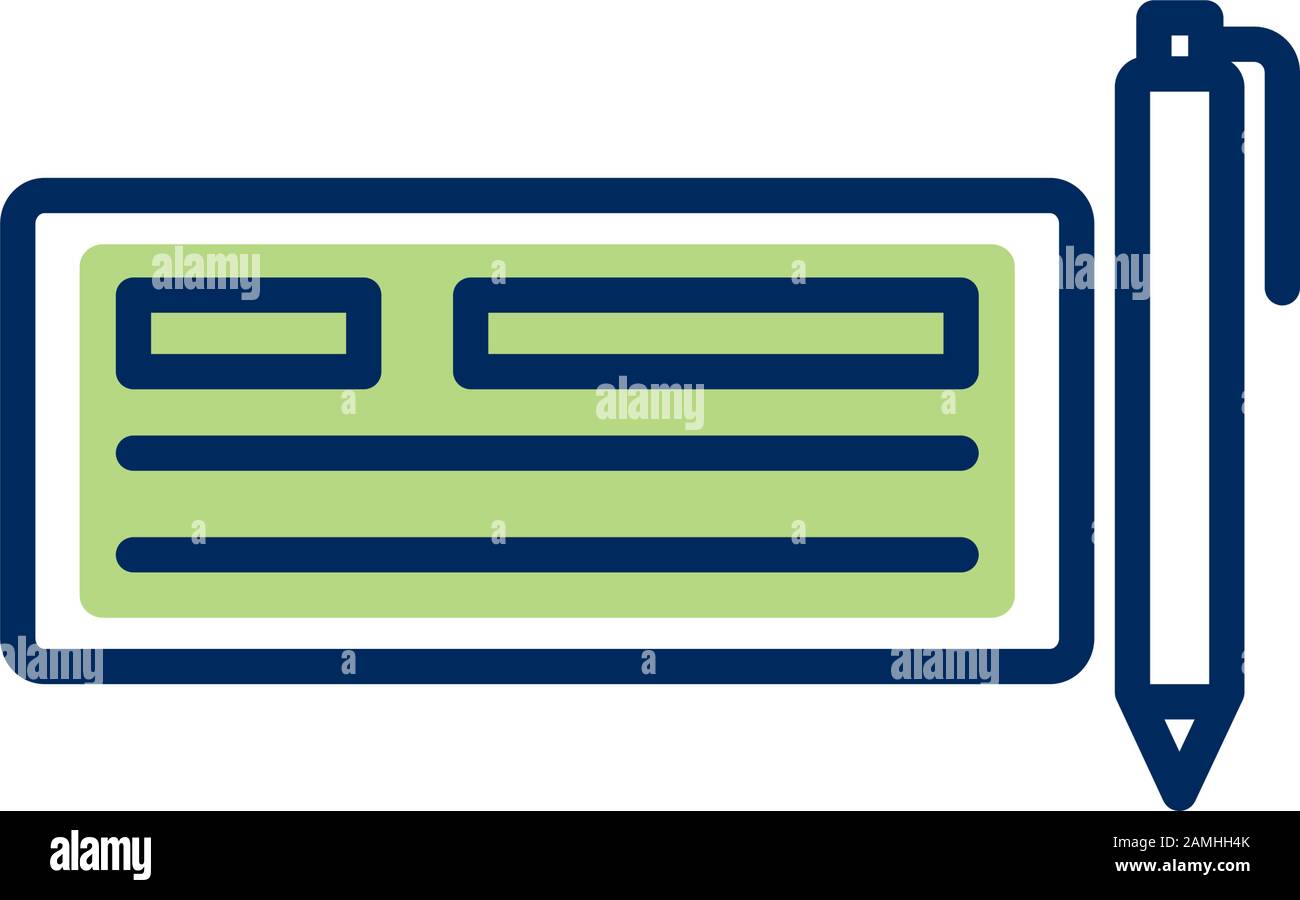 check banknote with pen icon Stock Vector Image & Art - Alamy