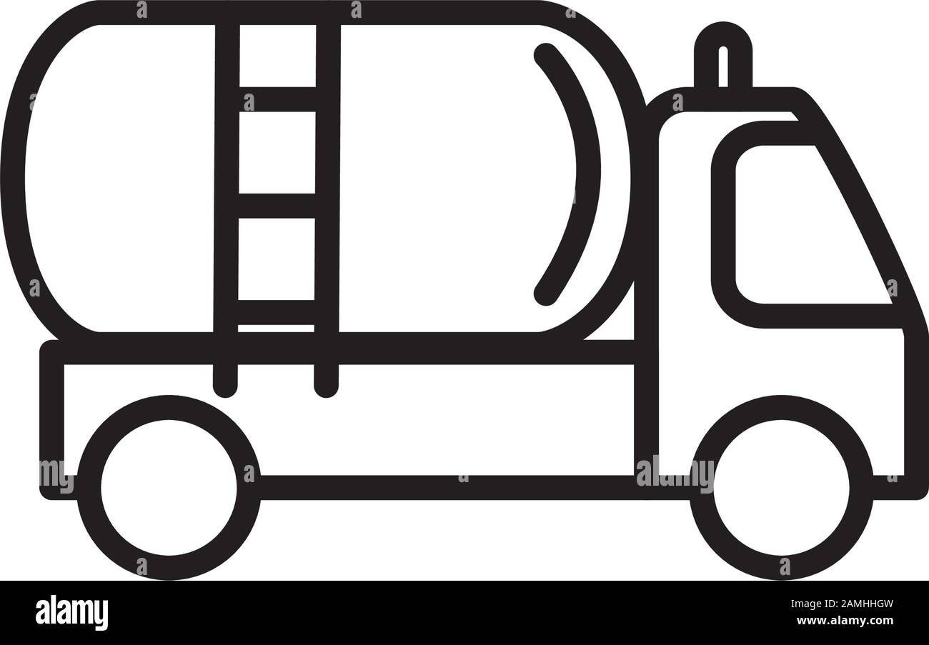 fuel tanker truck transport linear design Stock Vector Image & Art - Alamy