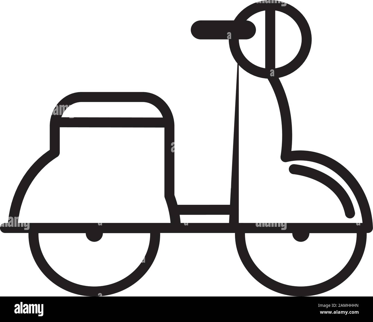 electric motorcycle transport linear design Stock Vector Image & Art ...