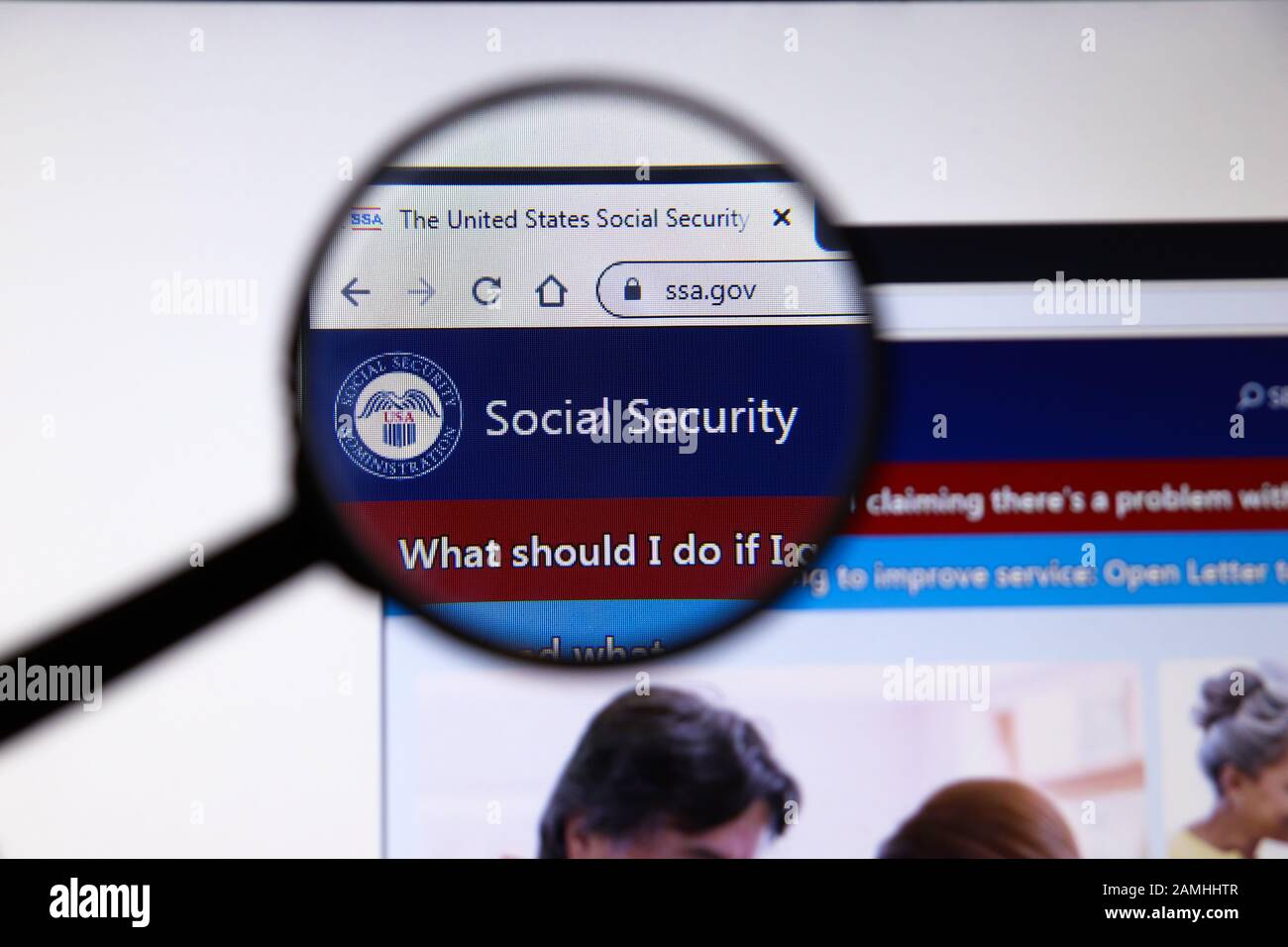 Los Angeles, California, USA - 19 December 2019: Social Security ...