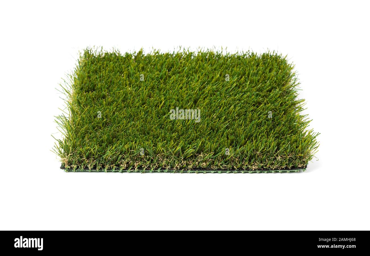 Section of Artificial Turf Grass Isolated On White Background Stock ...