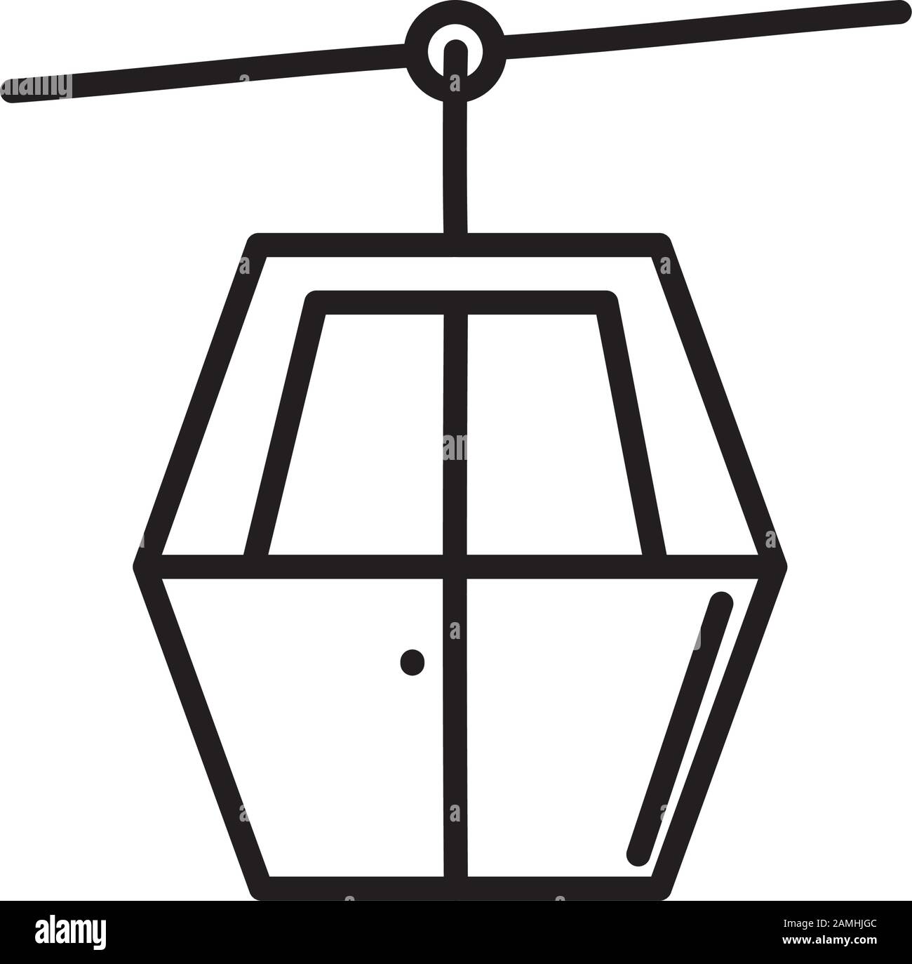 cable way transport linear design Stock Vector Image & Art - Alamy