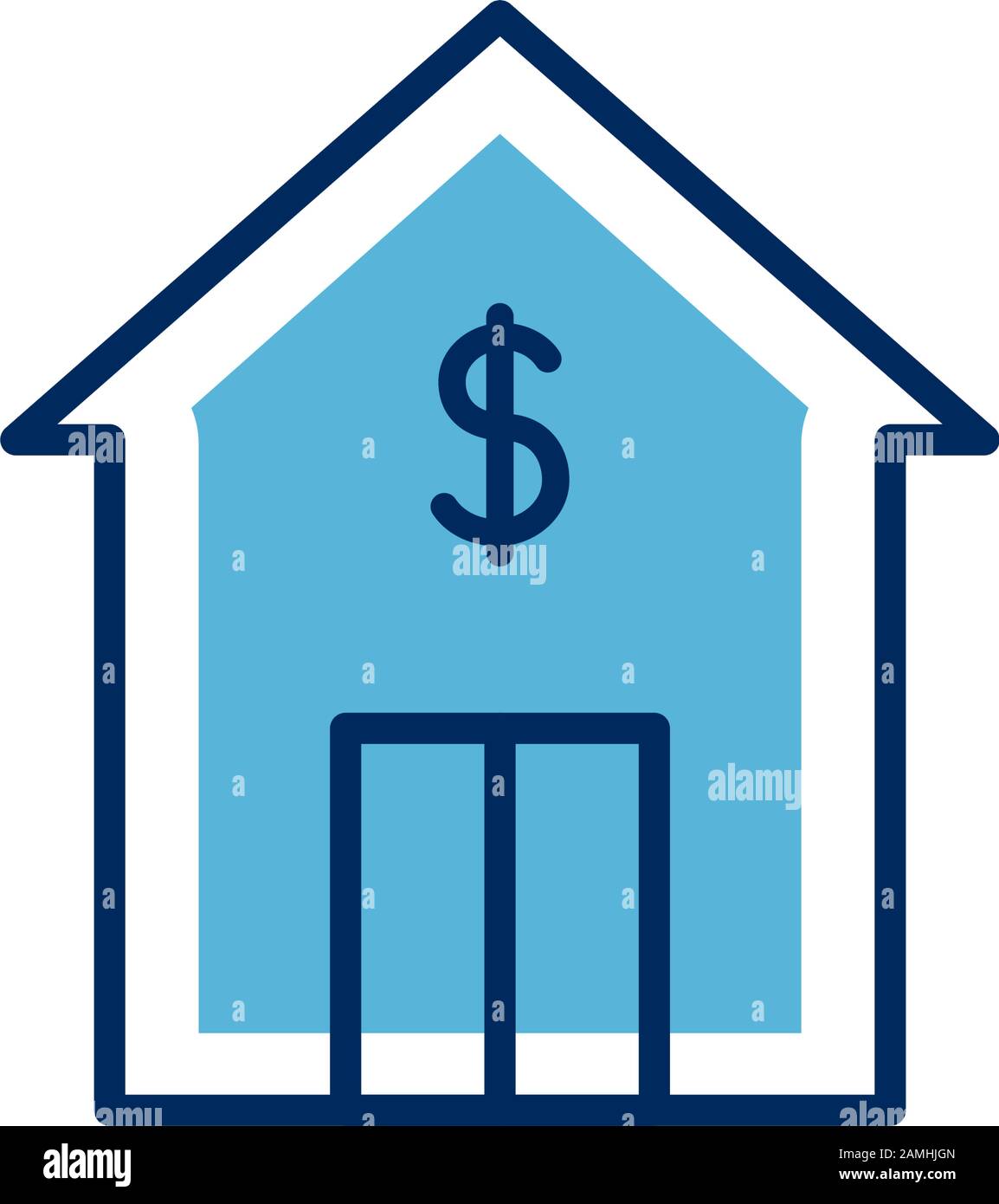 bank building facade isolated icon Stock Vector Image & Art - Alamy