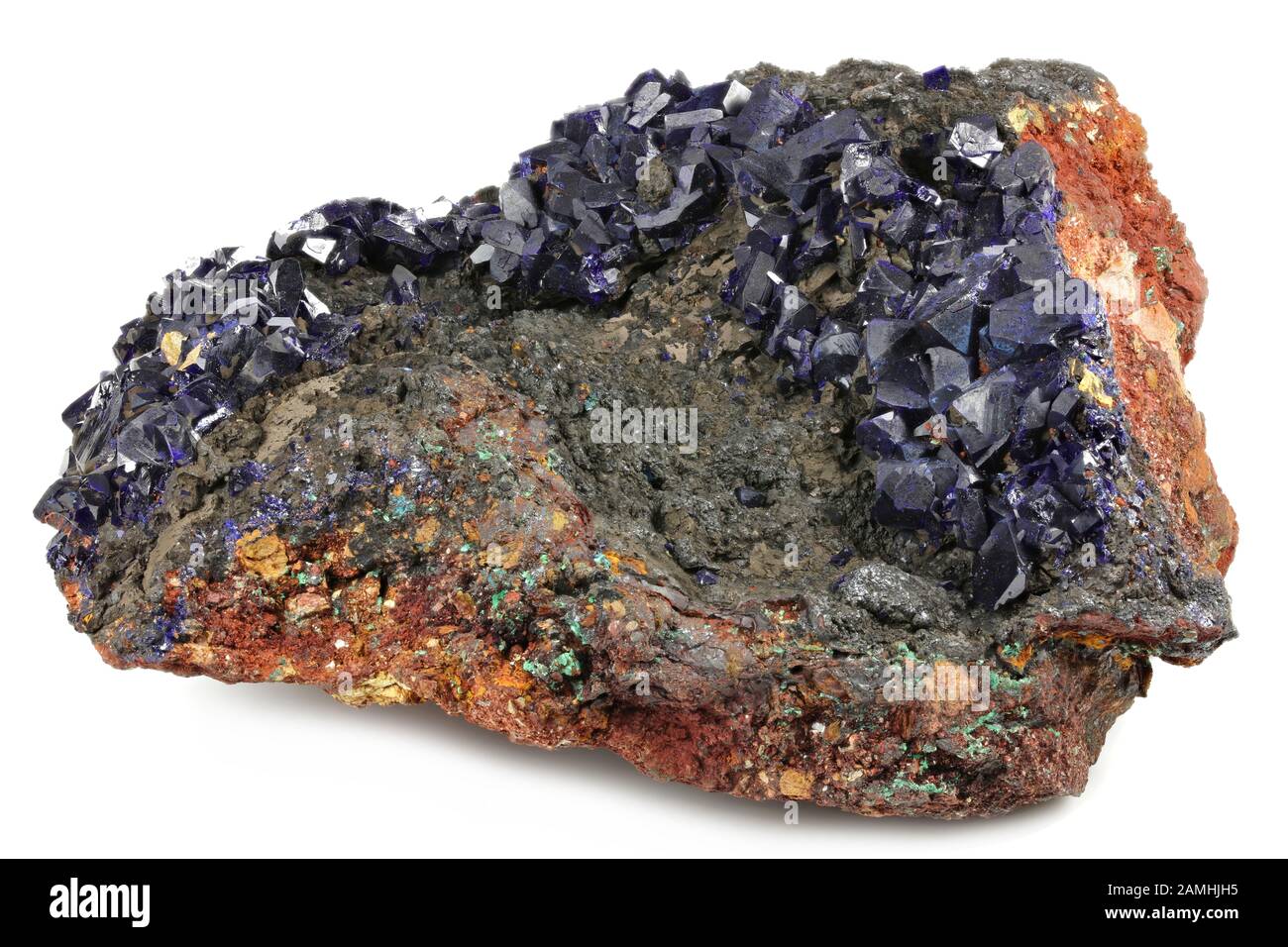 azurite from Anhui, China isolated on white background Stock Photo - Alamy