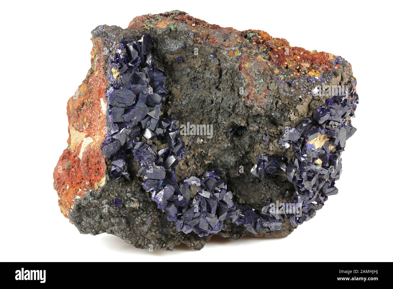 azurite from Anhui, China isolated on white background Stock Photo - Alamy