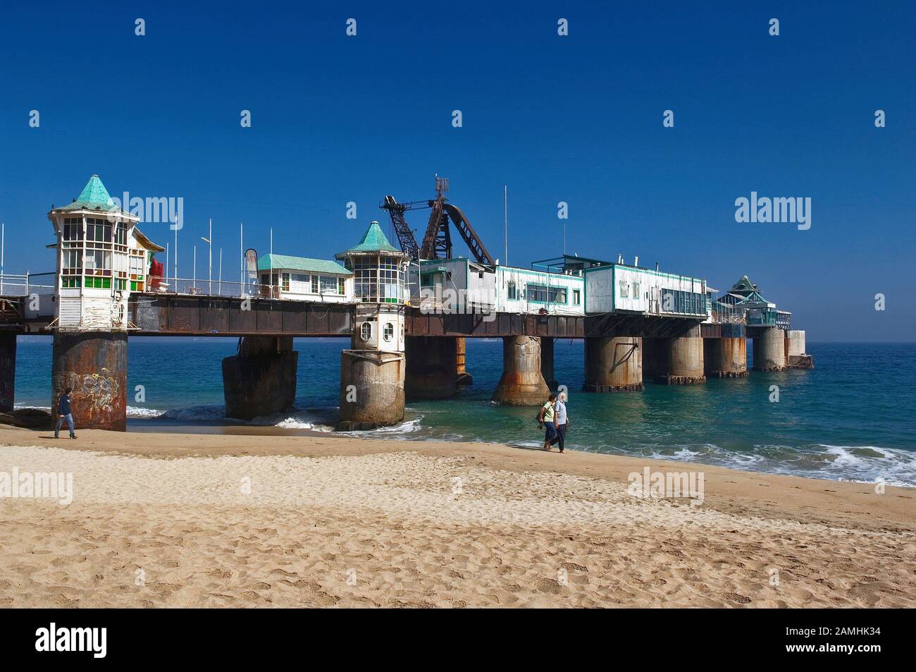 San Martin Avenue, Muelle Vergara, El Sol Beach, Viña Del Mar, Chile ...