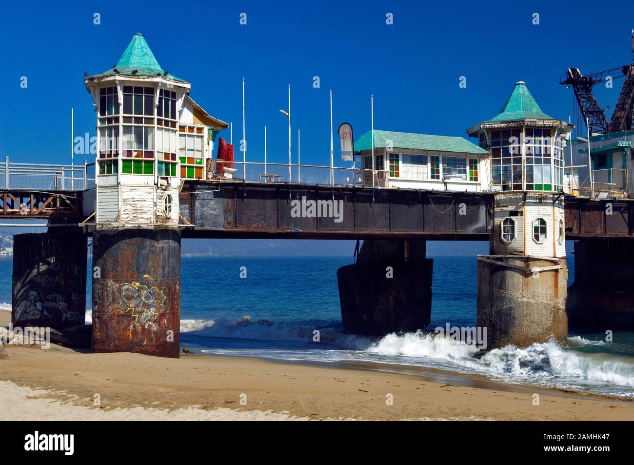 San Martin Avenue, Muelle Vergara, El Sol Beach, Viña Del Mar, Chile ...
