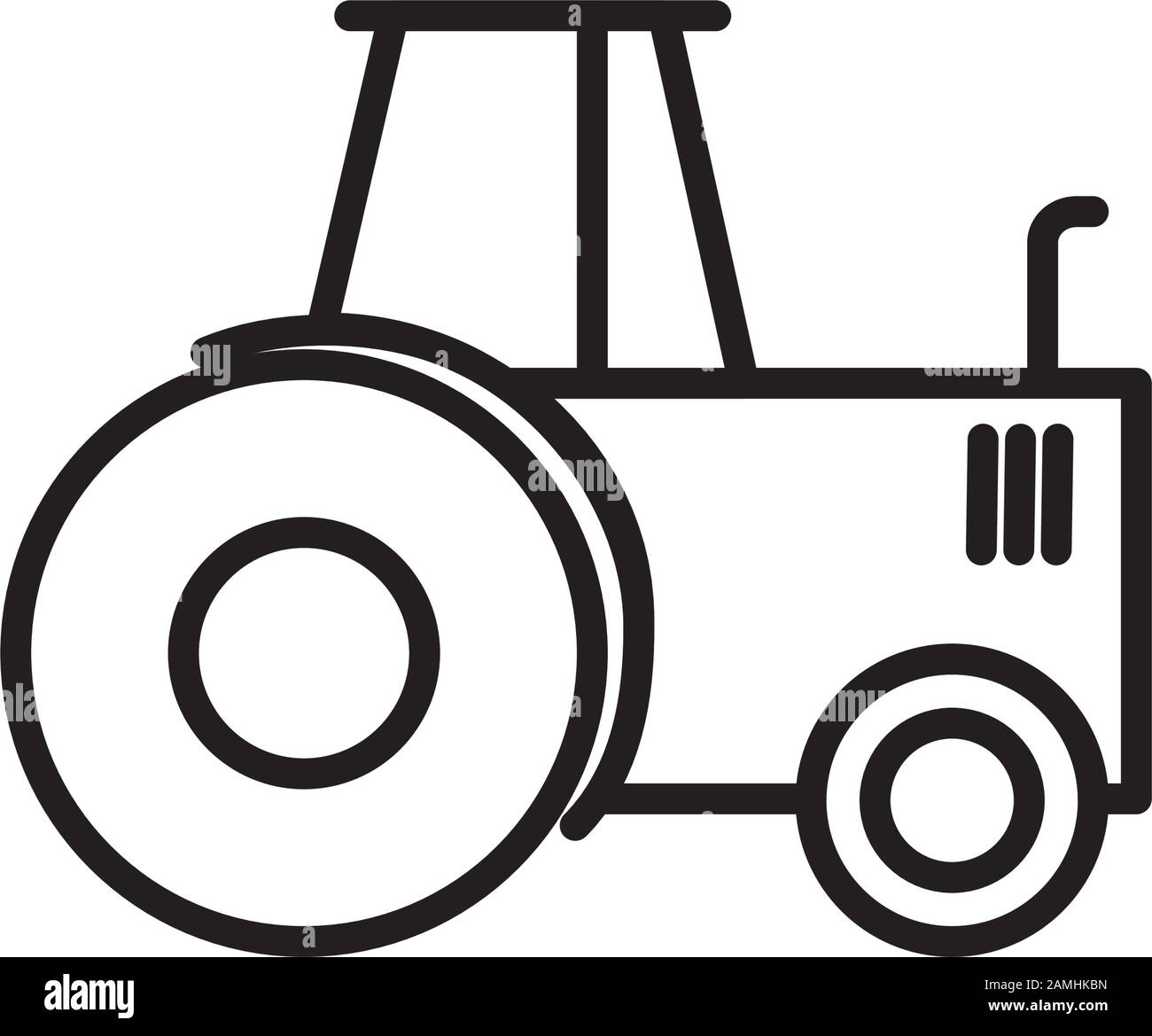 agriculture tractor transport linear design Stock Vector Image & Art ...