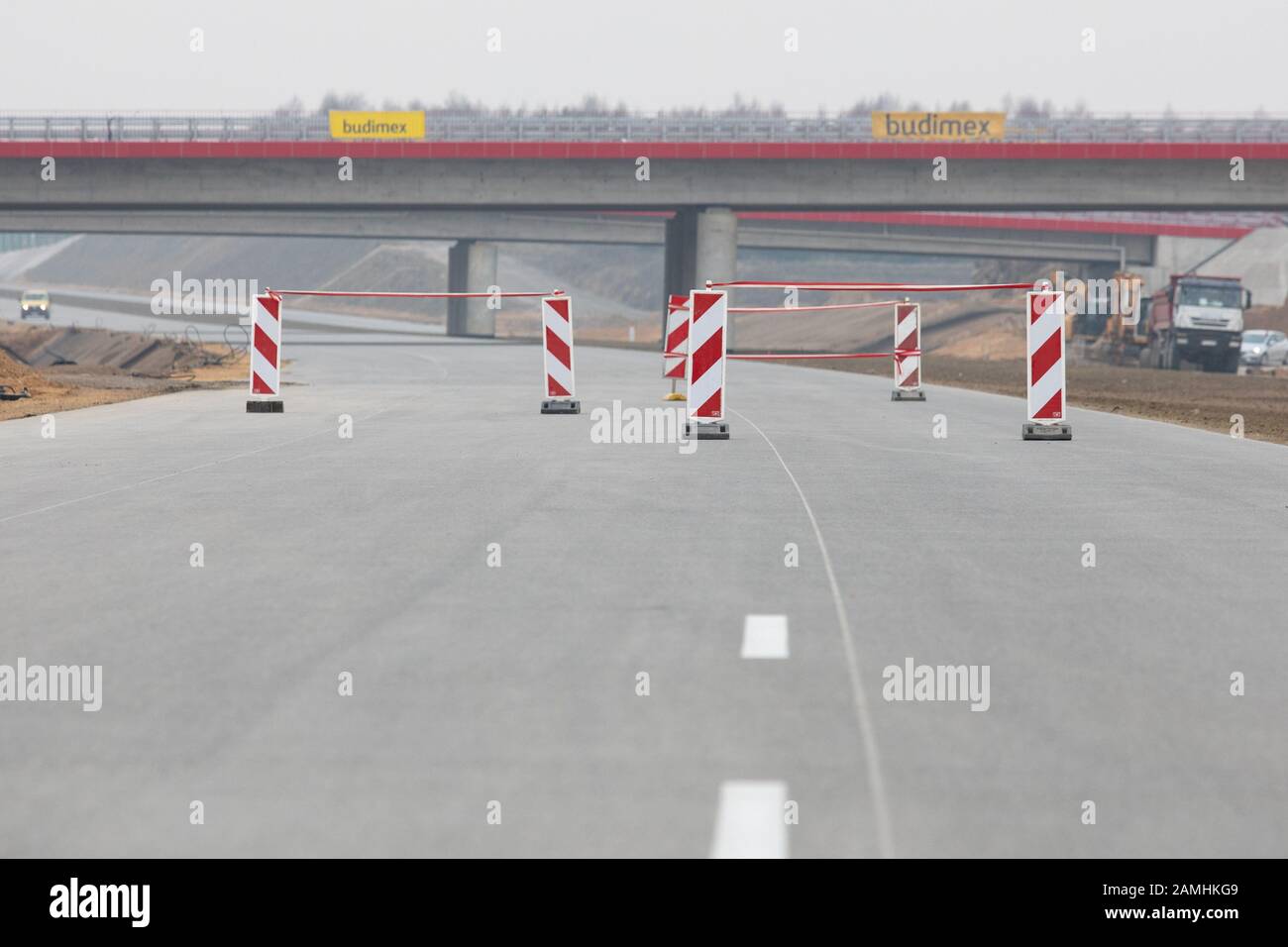 Silesia, Poland - 25 November 2019. Construction of a new section of ...