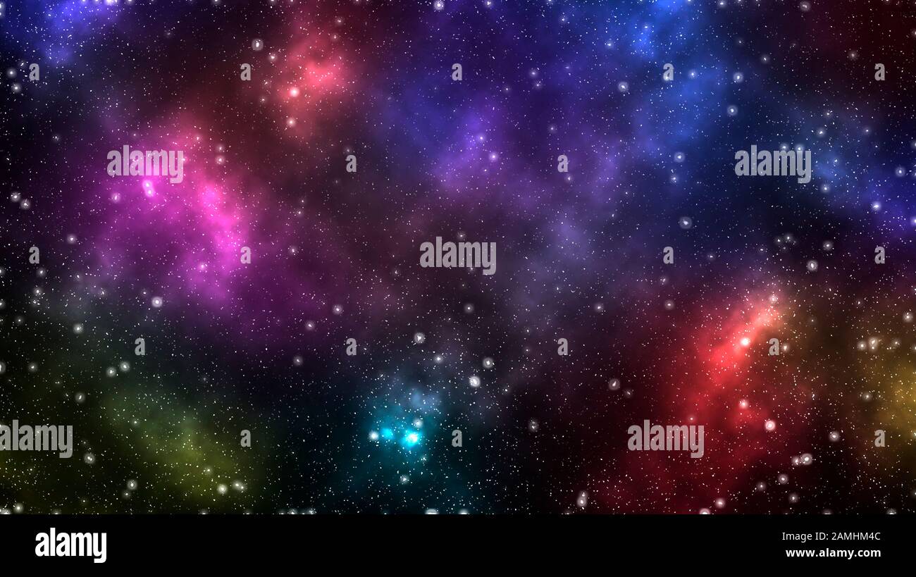 Beautiful distant galaxy backdrop. Colorful constellation background ...