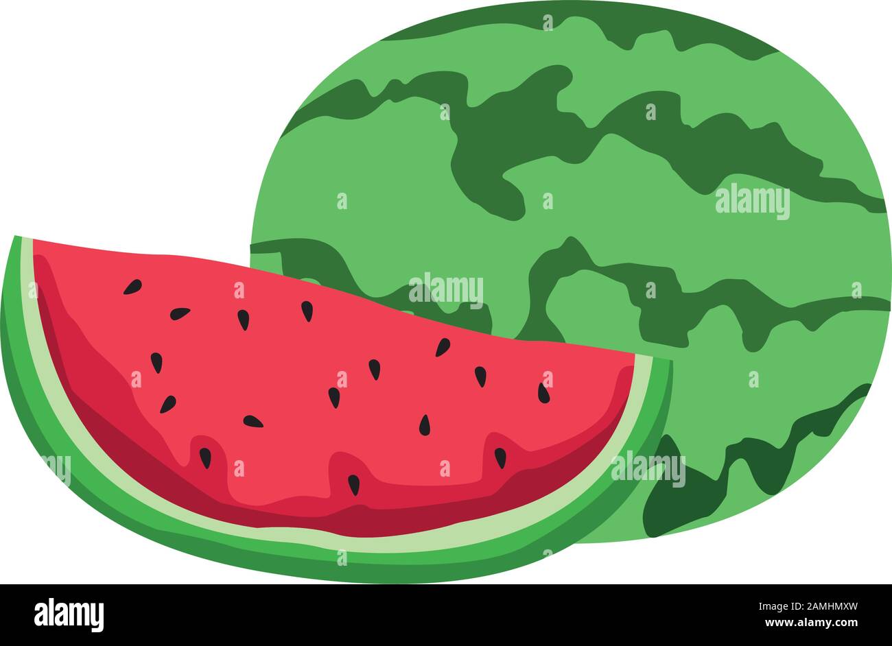 watermelon fruit icon, flat design Stock Vector Image & Art - Alamy