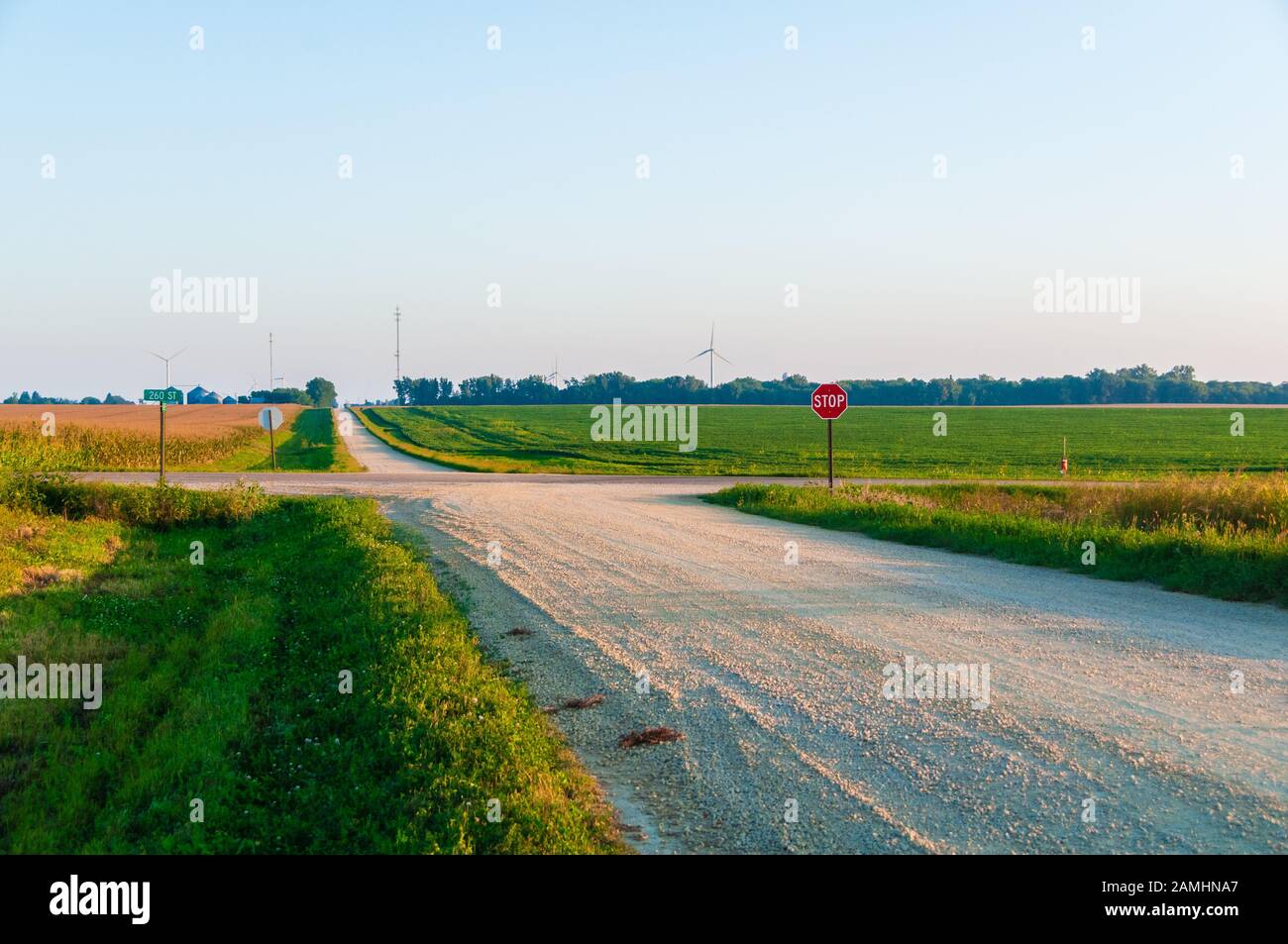 Crossroads in the midwest in Dexter Minnesota USA Stock Photo - Alamy