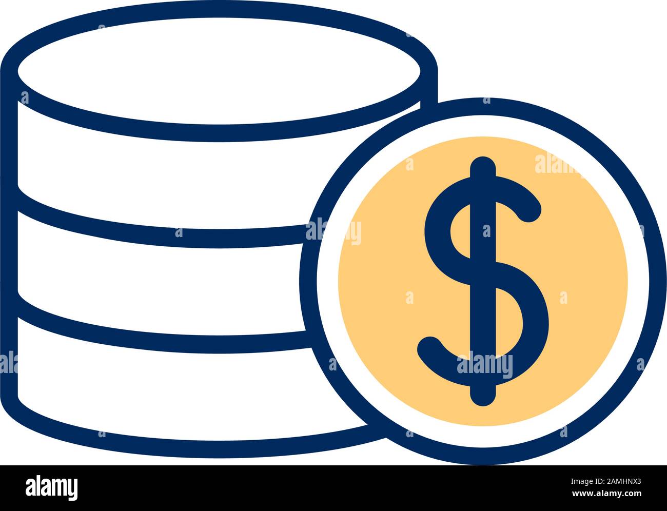 pile coins money dollars icons Stock Vector Image & Art - Alamy