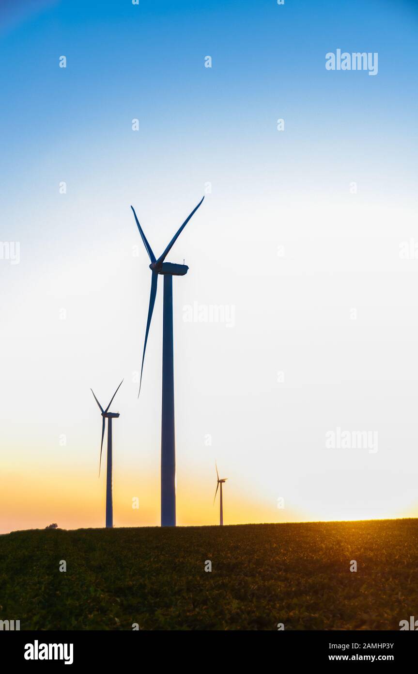 Large wind turbine at sunset in Dexter Minnesota USA Stock Photo - Alamy