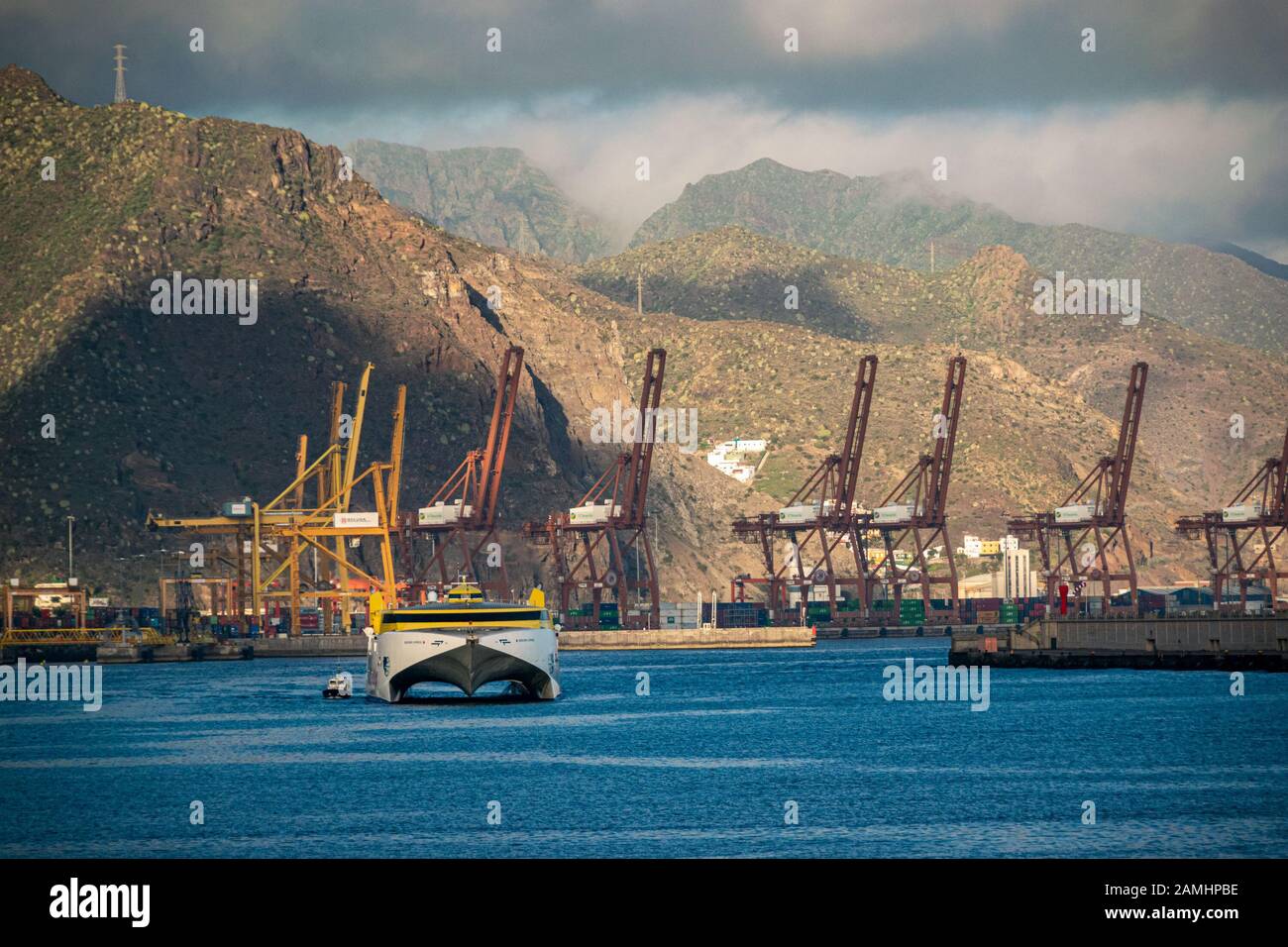 A giant Fred Olsen passenger ferry connecting Tenerife with Gran ...