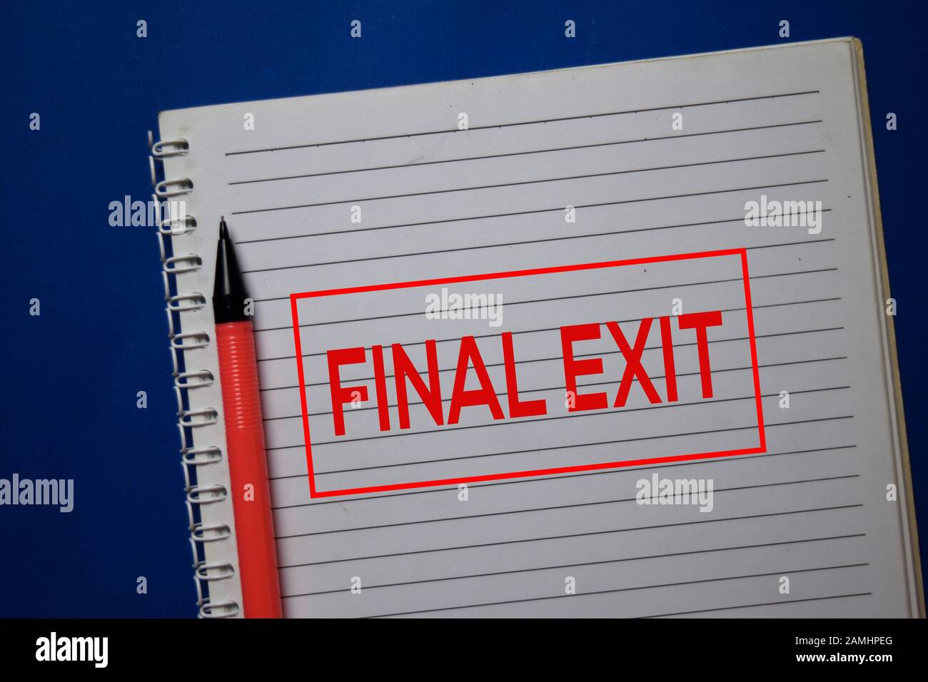 Final exit book hi-res stock photography and images - Alamy
